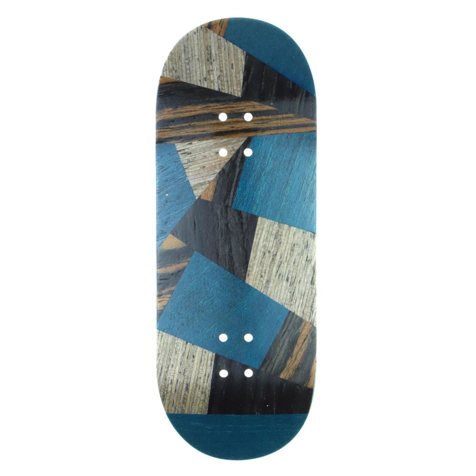 Mckenzie - Blue Abstract Split Ply Fingerboard Deck (34mm - Mid Shape ...