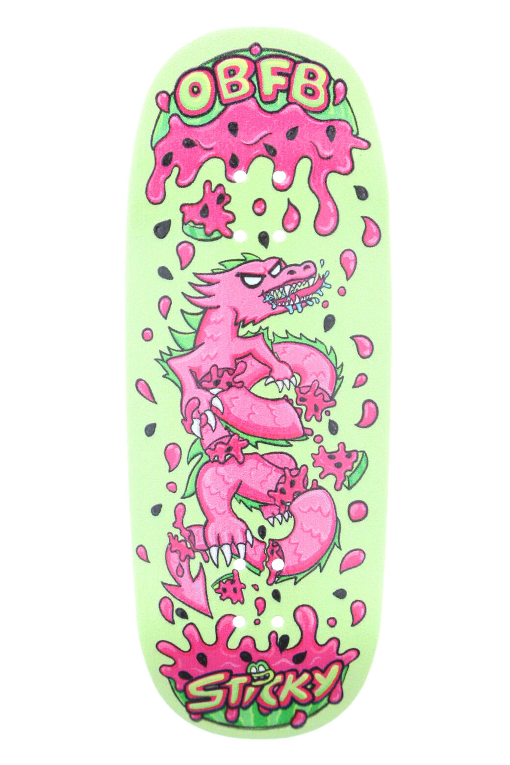 Obsius x Sticky Art - Watermelon Dragon Graphic Deck (34.5mm) | Skull ...