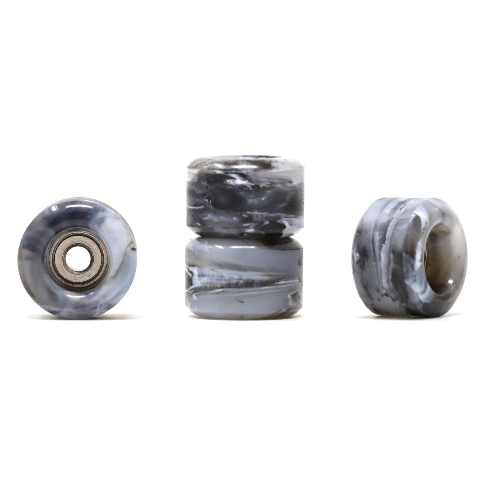 Skull - Black/White Swirl Urethane Wheels