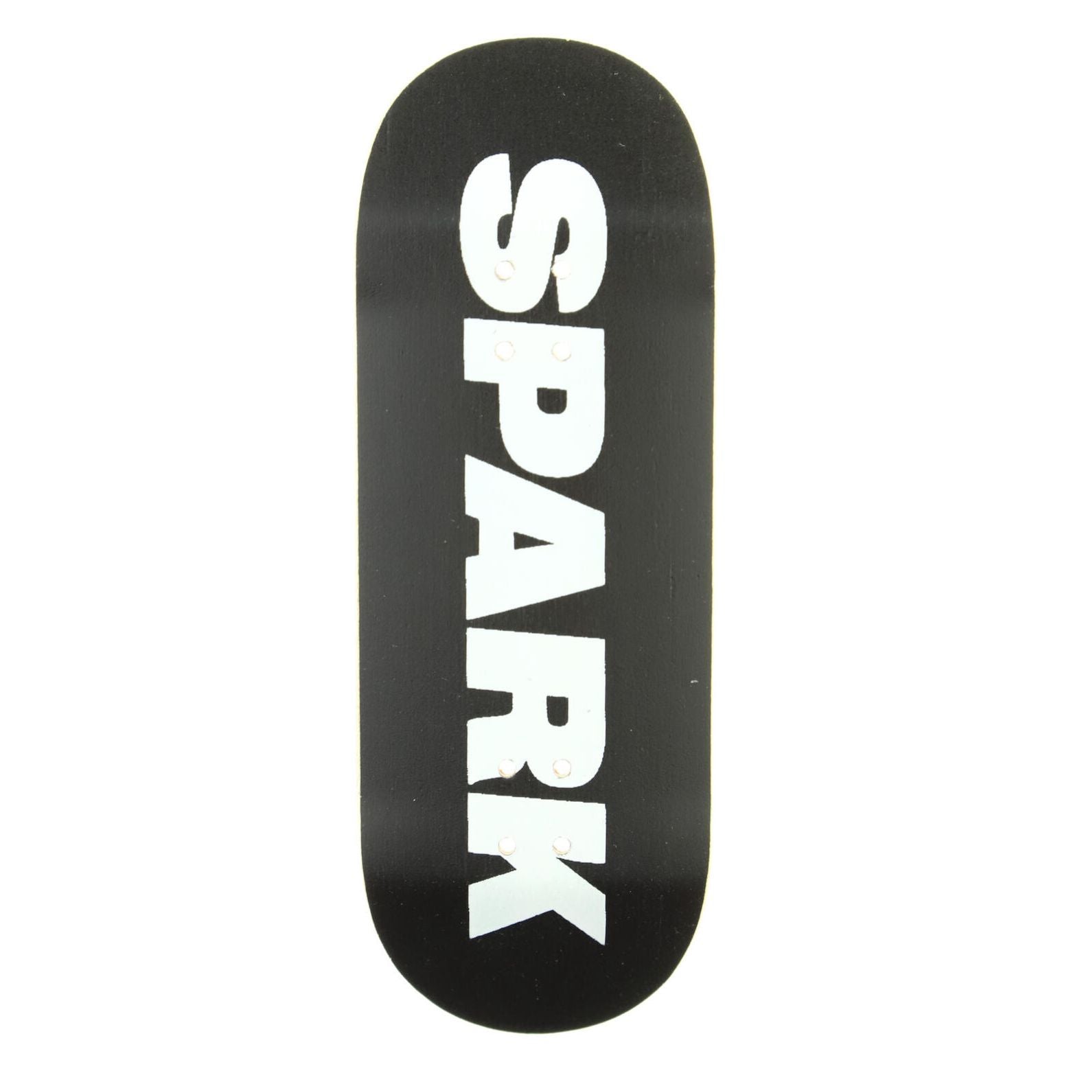 Spark - Brand Logo Black Graphic Deck (34mm) | Skull Fingerboards