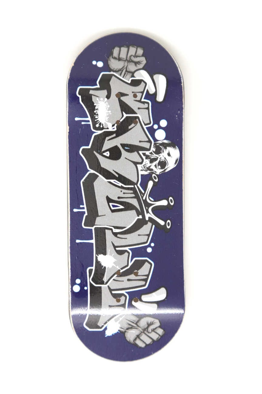 Skull Graffiti Wooden Fingerboard Graphic Deck (34mm) | Skull Fingerboards