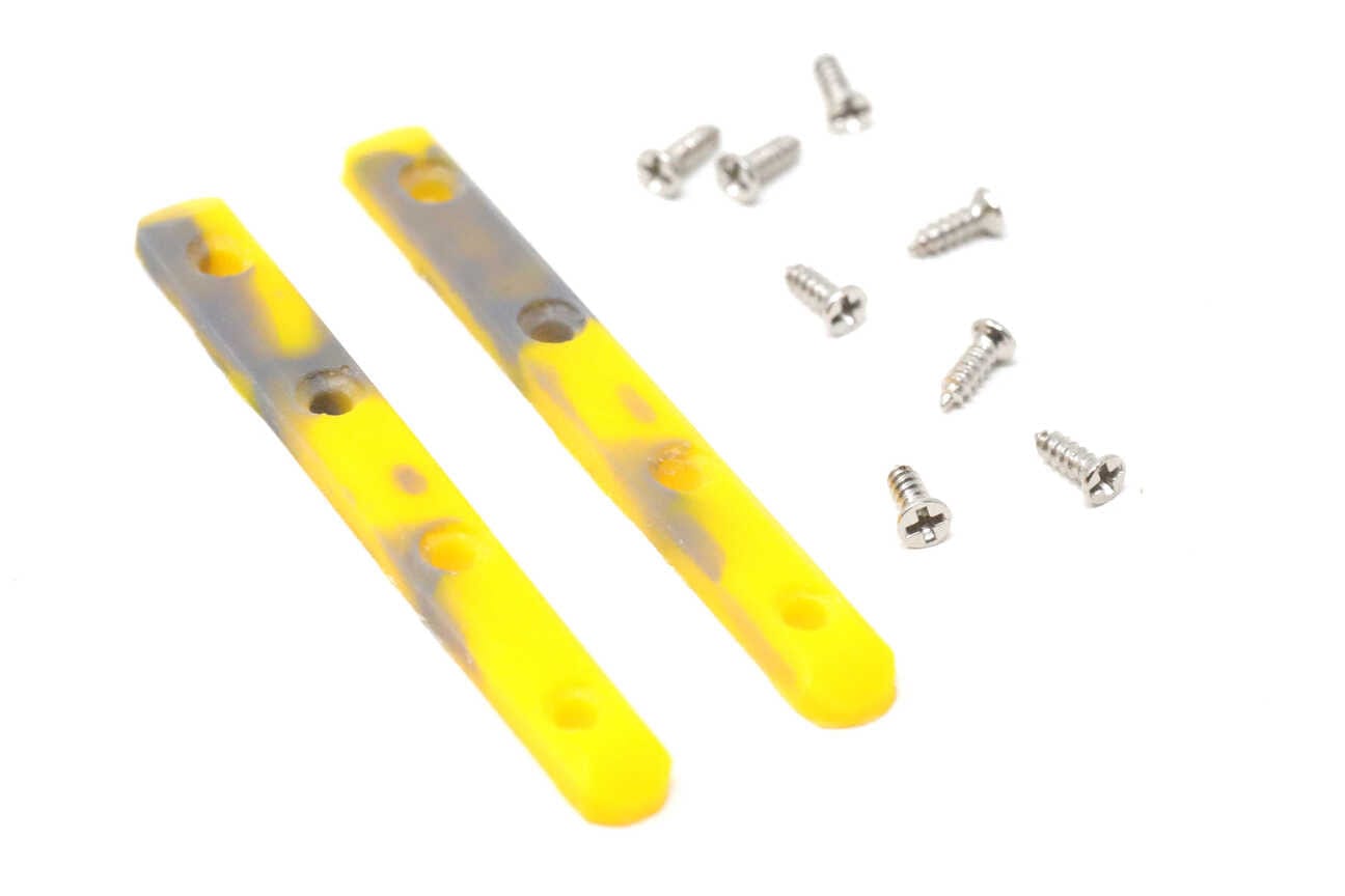 Skull Swirl Board Rails (Yellow/Grey) | Skull Fingerboards